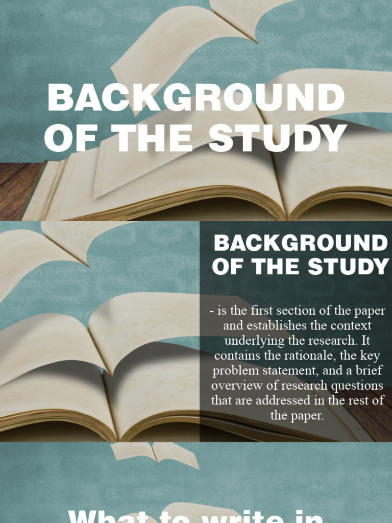 Writing an Effective Background of Study | PDF | Career & Growth ...