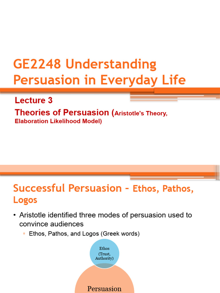 Lecture 3 | PDF | Persuasion | Psychology