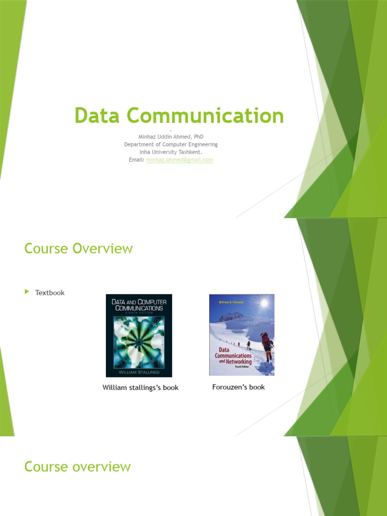 (Iut) Lecture 1 - Data Communications - Fall 2020 | PDF