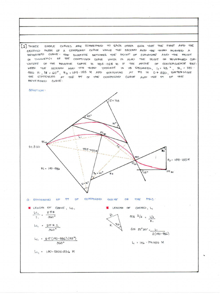 Reverse Curve Assignment | PDF