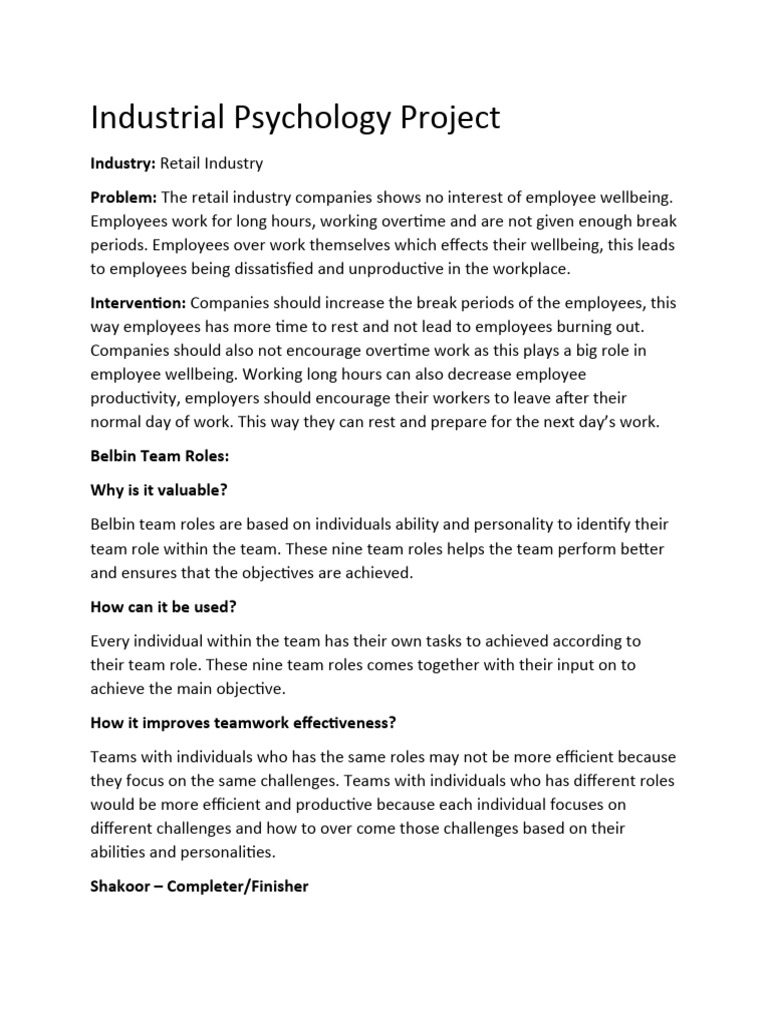 Enhancing Retail Employee Wellbeing | PDF