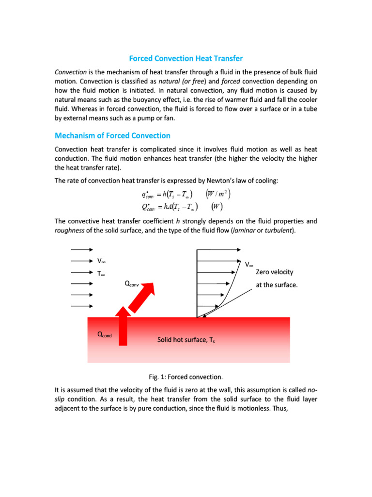 Forced Convection Theory | PDF | Physical Phenomena | Gases