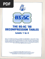 BSAC Nitrox Decompression Tables | PDF