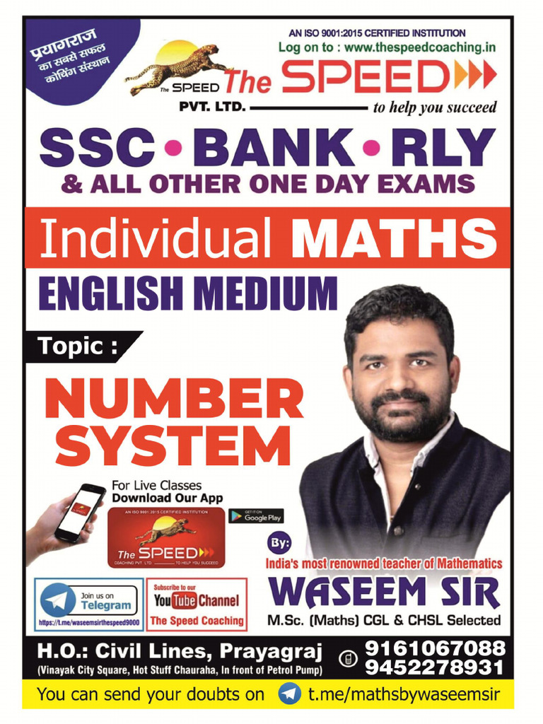 Number System Ind Maths English Medium Final Sheet by Waseem Sir | PDF ...