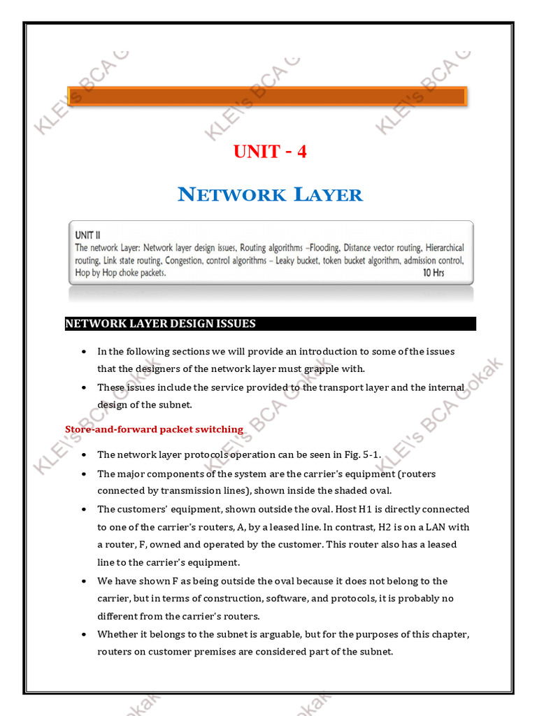 Unit 4&5 (CN) Notes | PDF | Routing | Computer Network