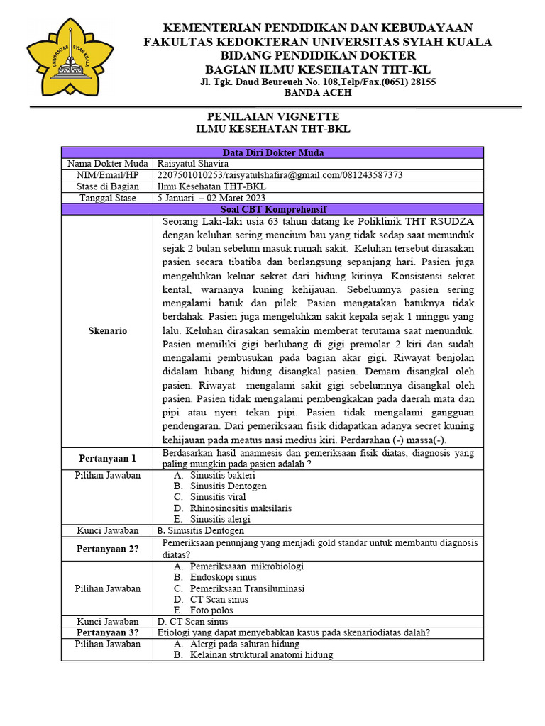 Sinusitis Dentogen | PDF