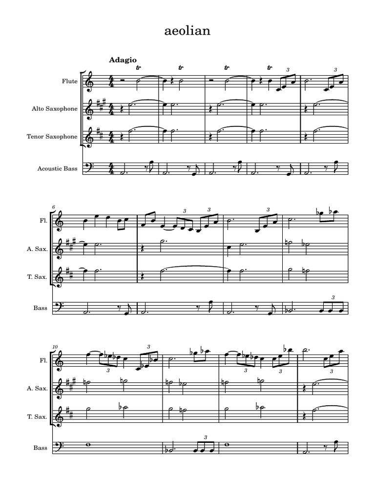 aeolian | PDF | Saxophone | Musical Instruments