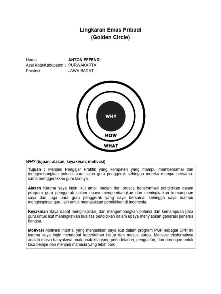 Golden Circle Pembekalan CPP A. 11 Anton Effendi | PDF