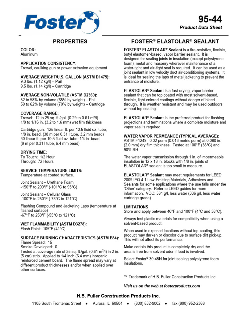 Foster PDS 95 44 R0722 | PDF | Polystyrene | Industrial Processes