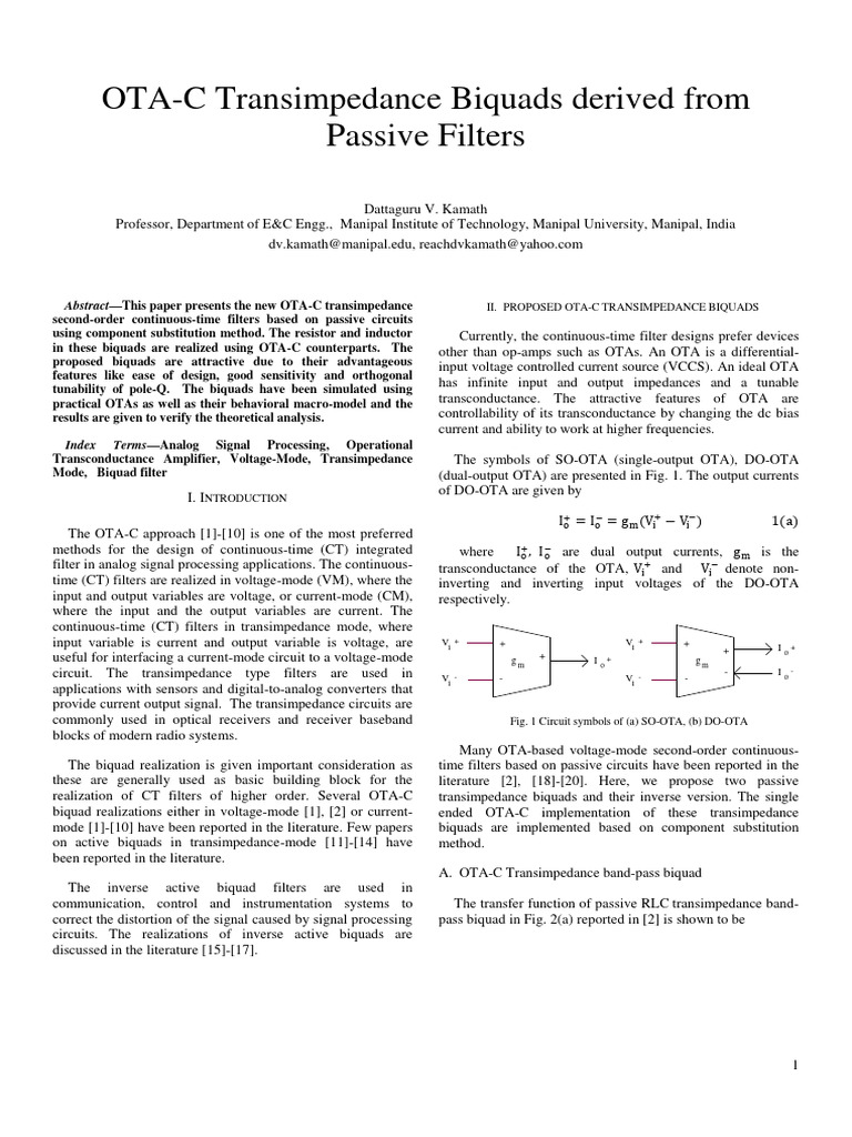 MalysiaICRETS (2015) | PDF | Electronic Filter | Passivity (Engineering)