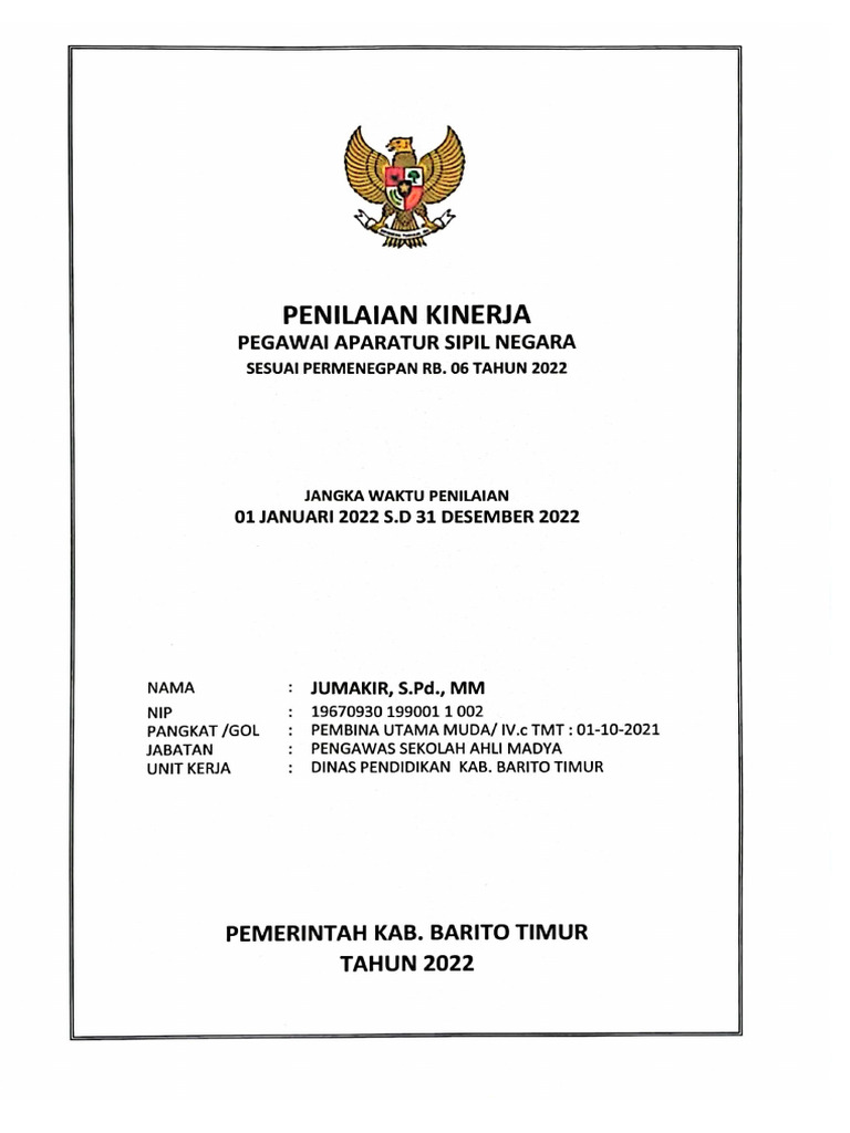 Contoh Blanko SKP JF | PDF