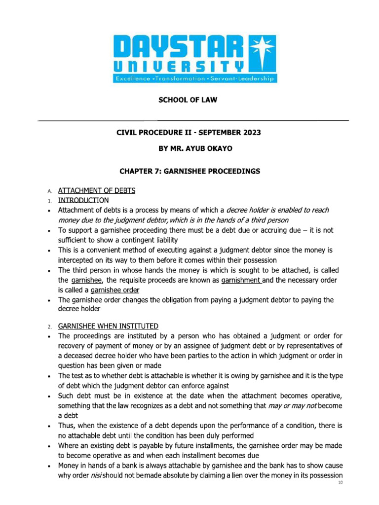 Garnishee Proceedings | PDF