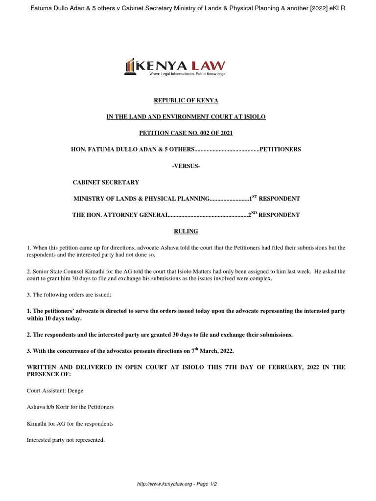 Petition Case 2 of 2021 | PDF | Advocate | Creative Commons License