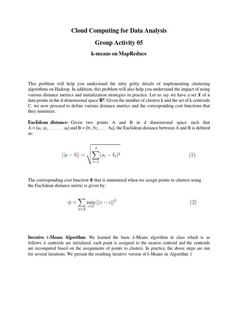 GroupActivity05 K-Means On MapReduce | PDF | Computers