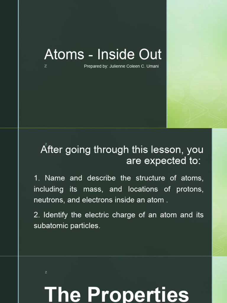 Atomic Basics for Students | PDF