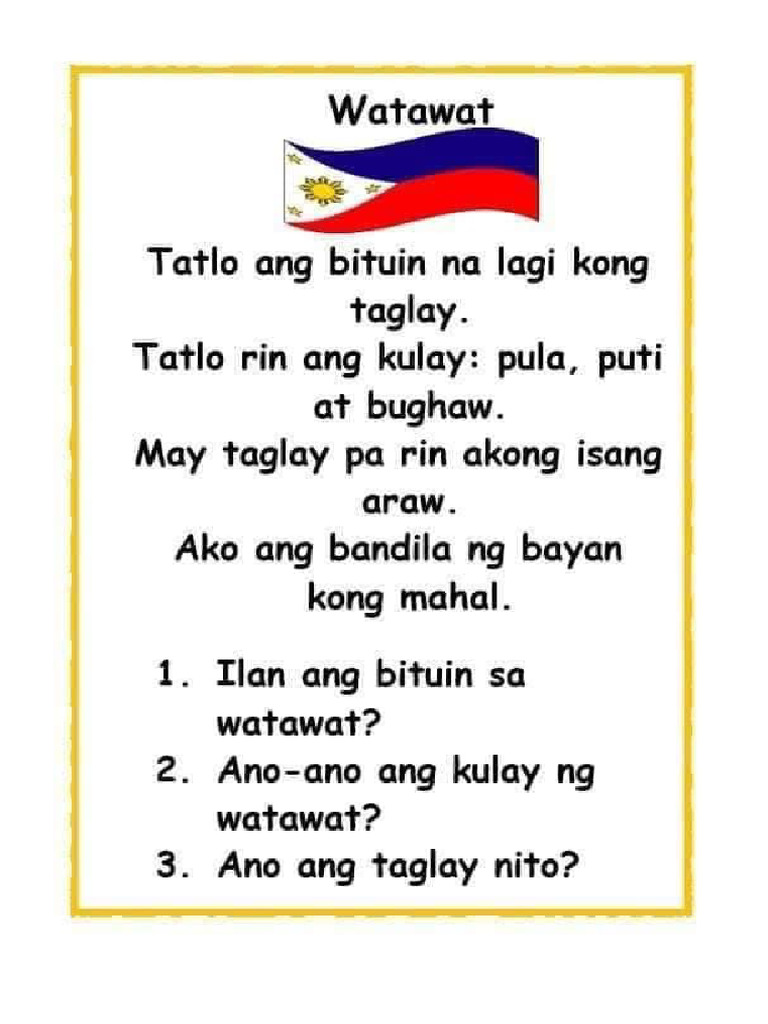 Filipino Short Reading Compre Story | PDF