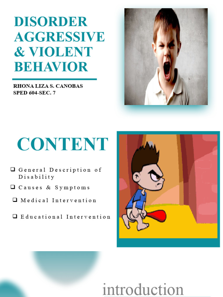 Disorder Aggressive and Violent Behavior | PDF | Aggression | Violence