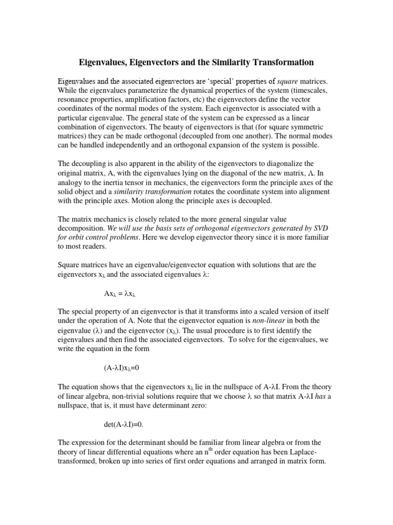 5 Eigenvectors | PDF | Teaching Methods & Materials