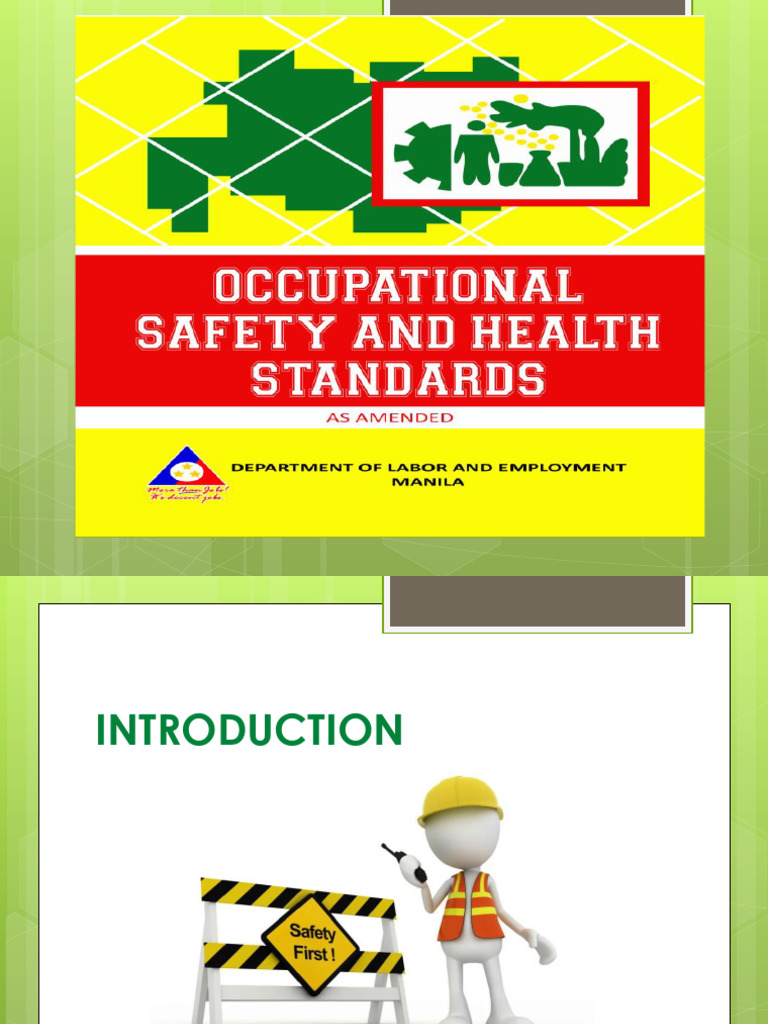 OSH Standards and Programs Overview | PDF | Occupational Safety And ...