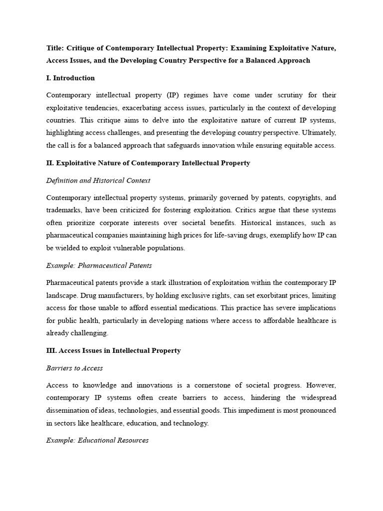 Ip Crit | PDF | Intellectual Property | Open Source