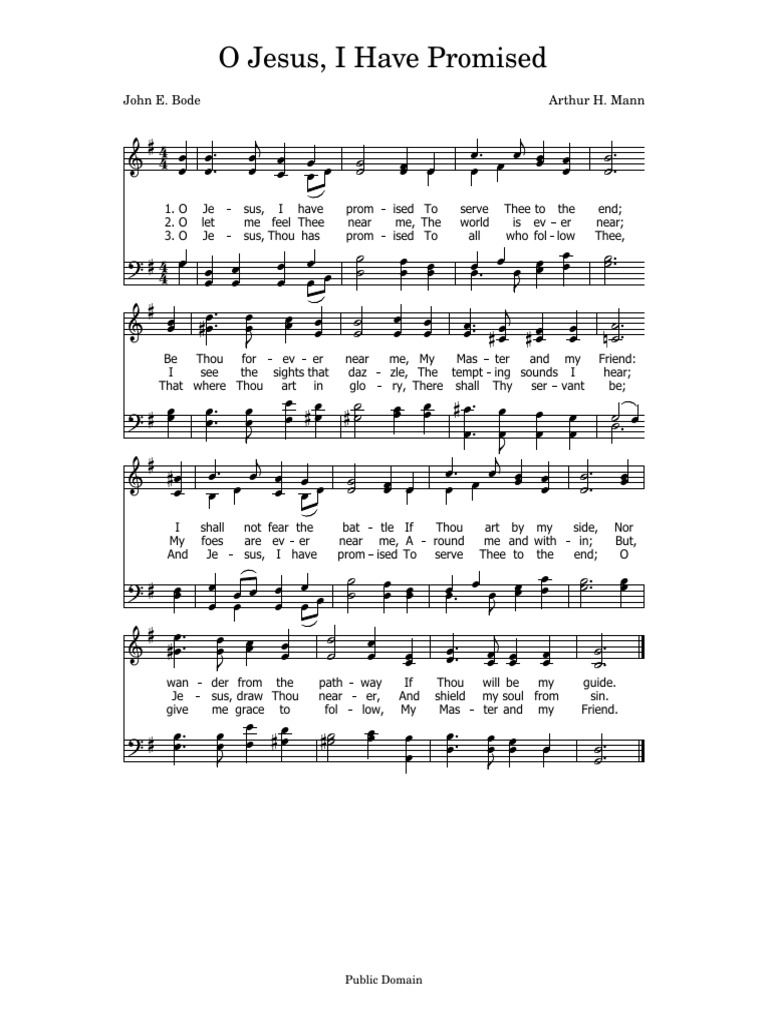 O Jesus I Have Promised | PDF