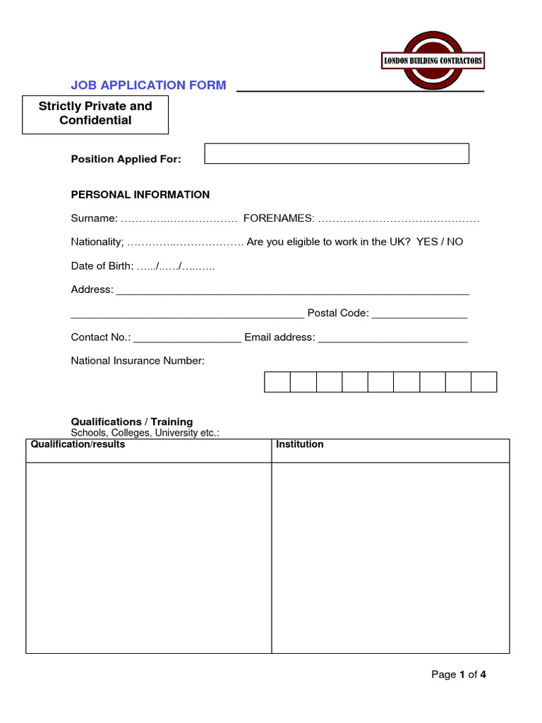 LBC Application Form.. | PDF