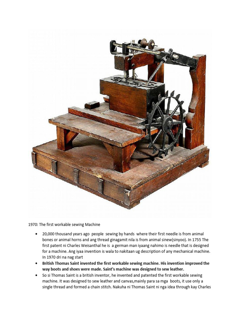 Way Boots and Shoes Were Made. Saint's Machine Was Designed To Sew ...