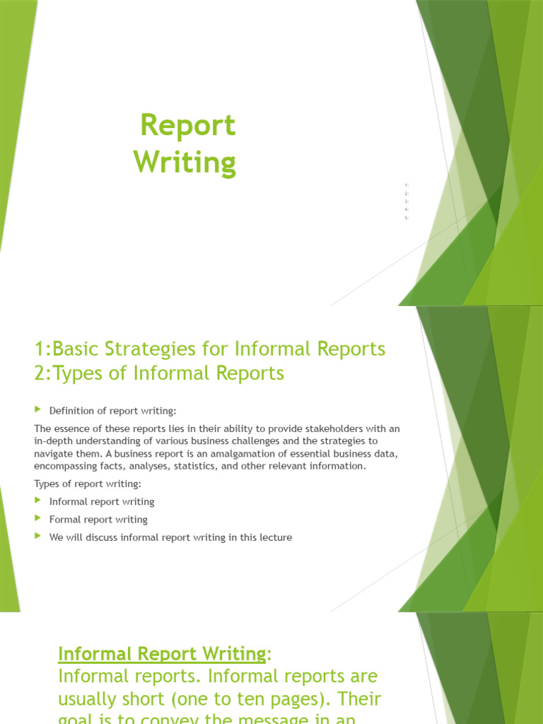 Report Writing | PDF | Information | Knowledge