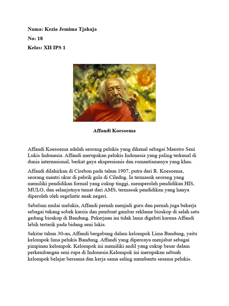 Analisis Karya Senbud (Jemima) | PDF