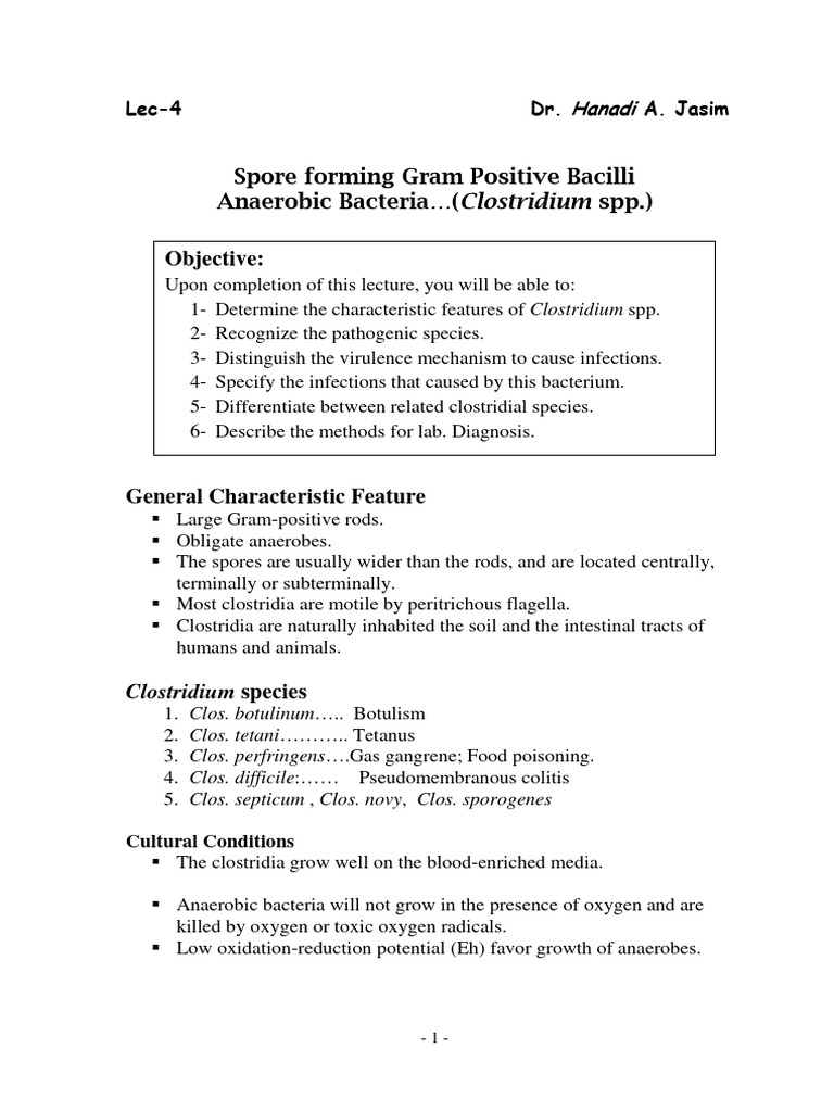 Lec4 Clostridium 2 | PDF | Botulinum Toxin | Immunology