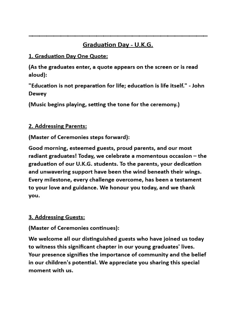 Graduation Day | PDF