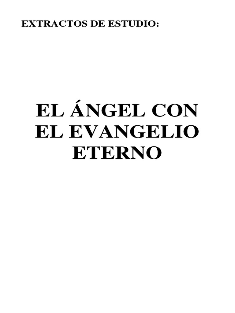 Evangelio Eterno y Juicio Divino | PDF | Jesús | Libro de revelación