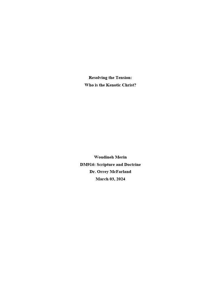 Ethiopian Kenotic Christ Debate | PDF | Christology | Jesus