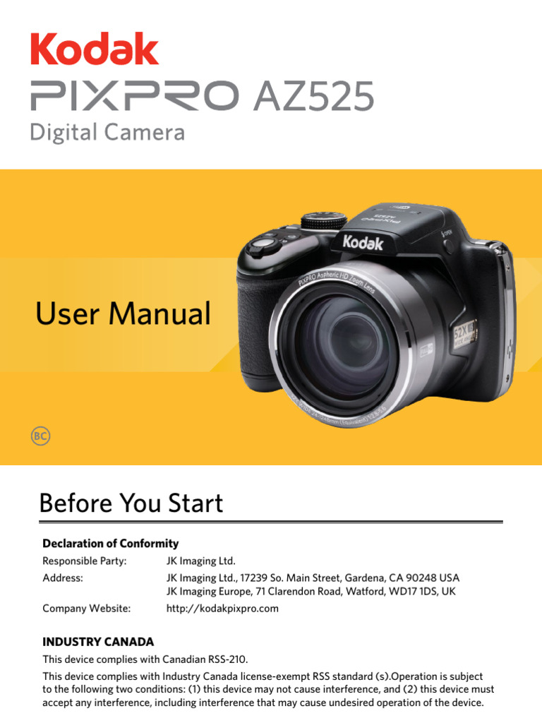 KODAK PIXPRO Camera User Manual | PDF | Digital Camera Modes | Shutter ...