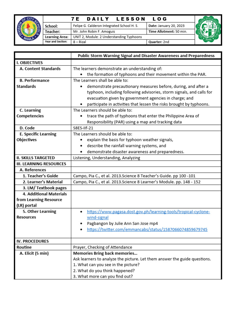 2nd Quarter CO (MELCs) - PSWS | PDF | Tropical Cyclones | Learning