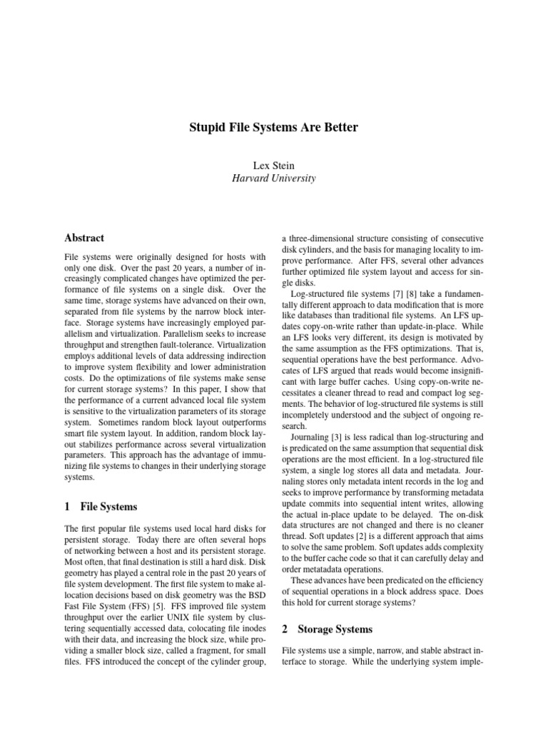 Stein | PDF | File System | Utility Software