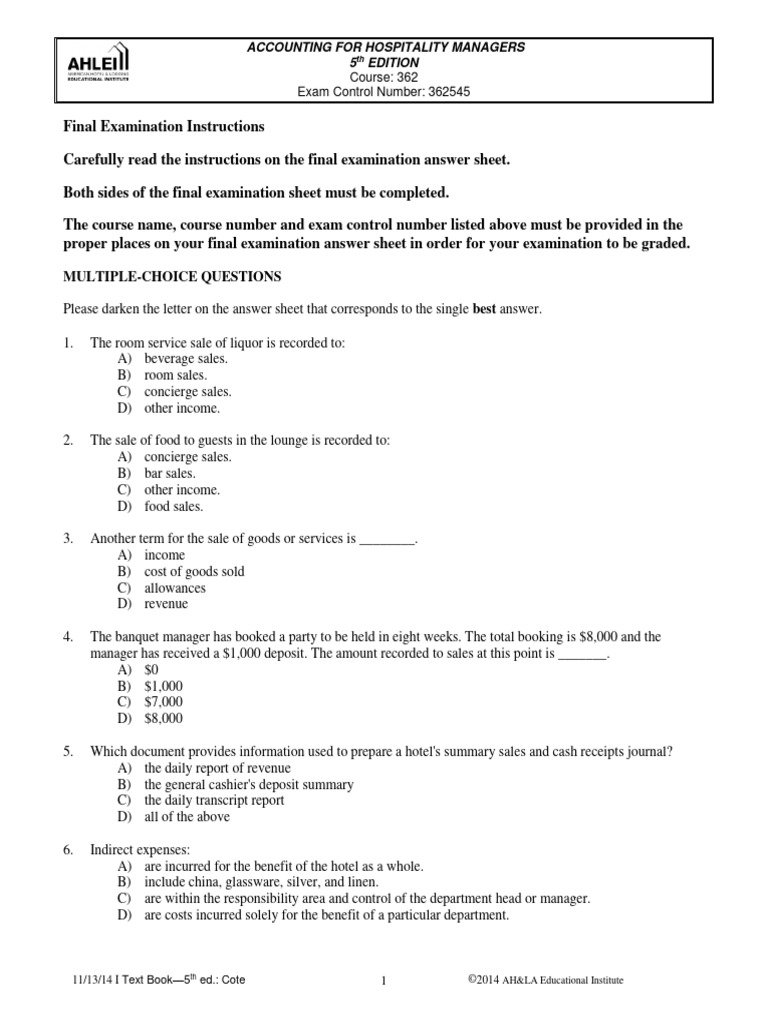 Final Exam | PDF | Depreciation | Balance Sheet