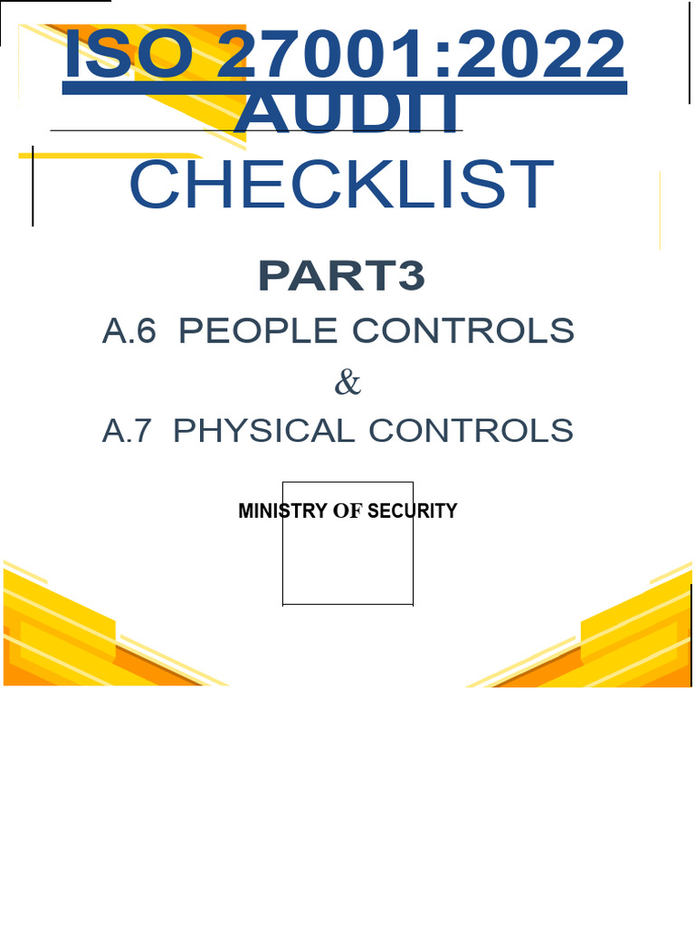 ISO 27001-2022 Audit Checklist - Part 3 | Download Free PDF | Information Security | Closed ...