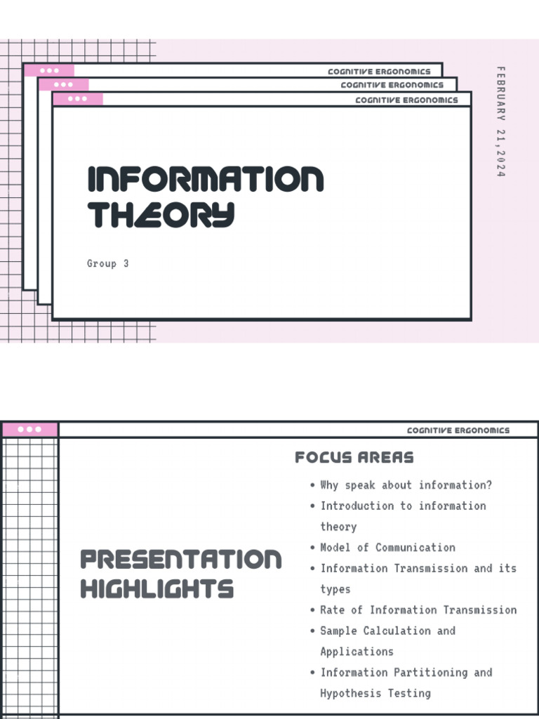 Information Theory by Group 3 | PDF