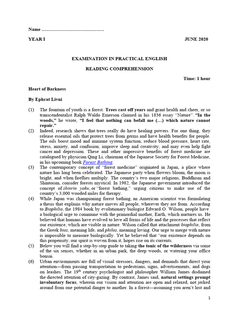 Reading Comprehension 2 | PDF | Attention | Psychology