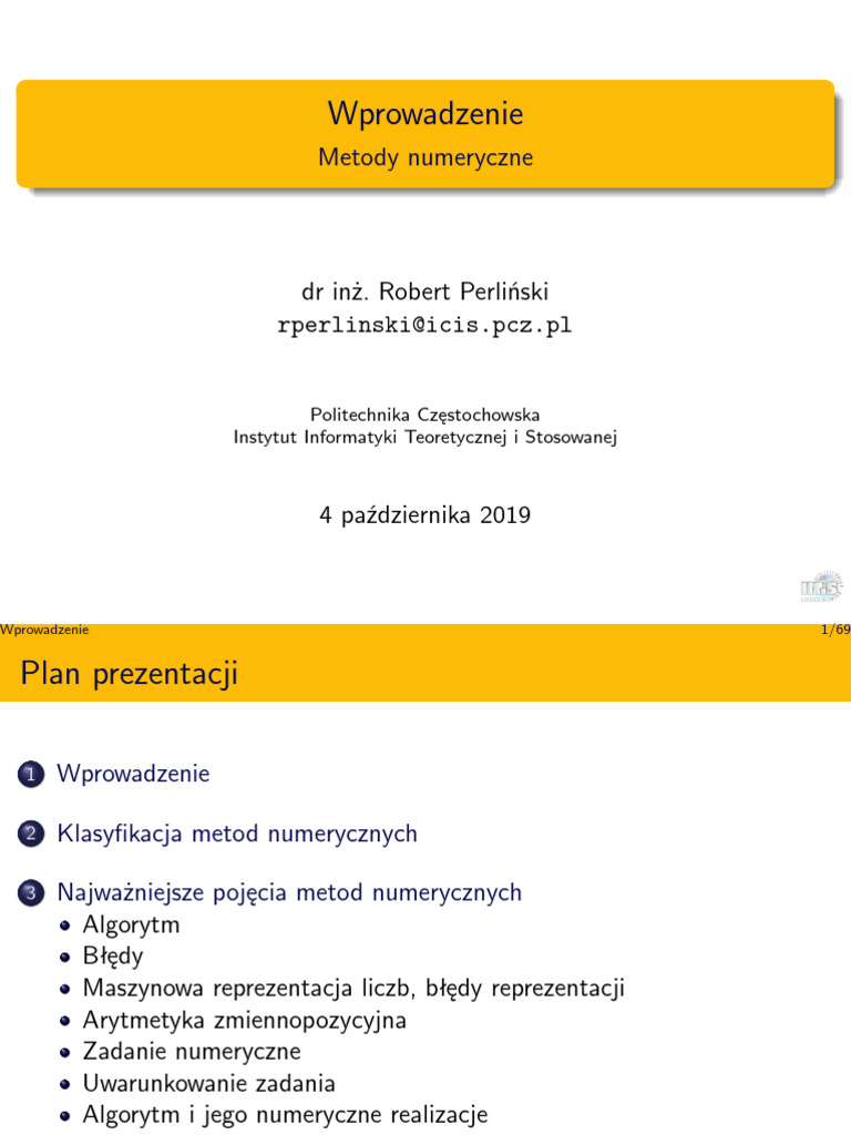 w01 Wprowadzenie | PDF