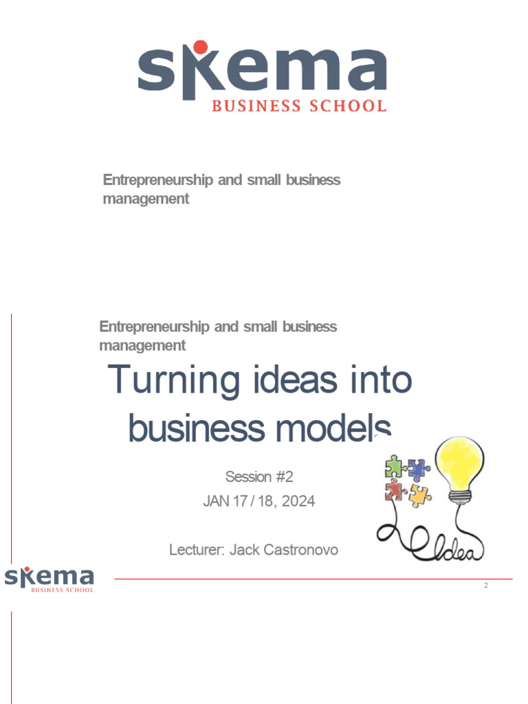 Session 2 - Type of Entrepre - Ideas Into Model - Research Strategies | PDF