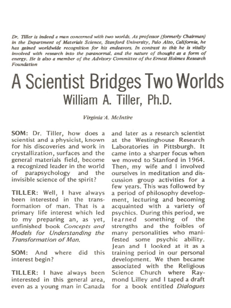 16 A Scientist Bridges Two Worlds Interview Som Pdf