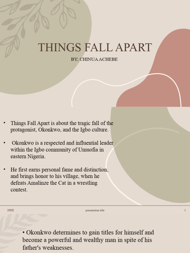 Things Fall Apart Summary GROUP 1 | PDF | Home & Garden | History