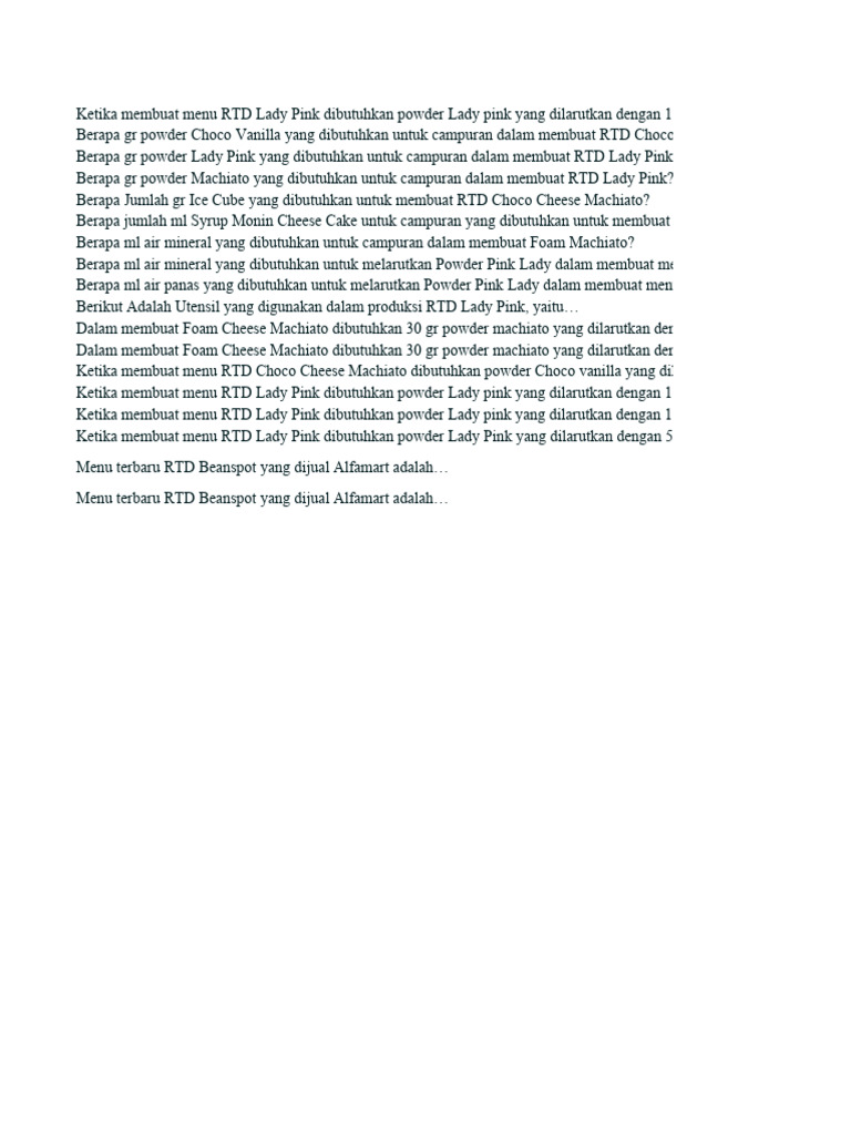 New RTD Coco Cheese & Lady Pink | PDF