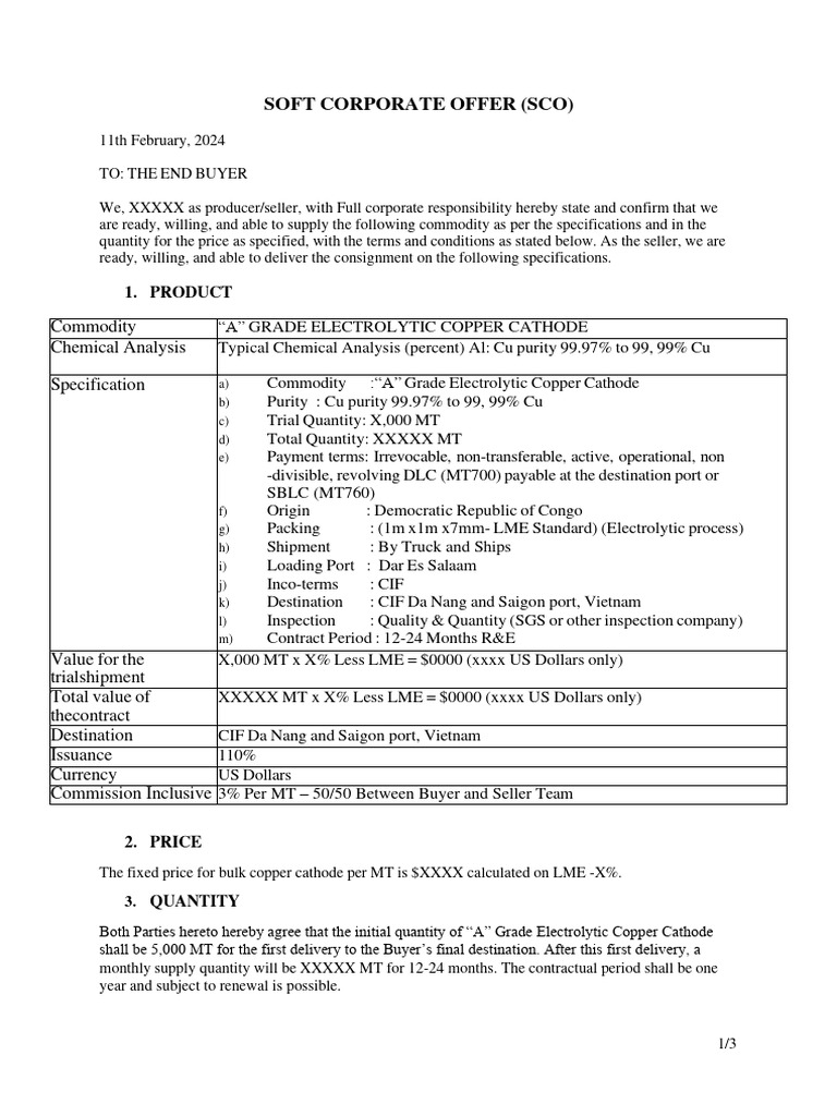 SCO - Copper Cathode | PDF | Chemistry | Chemical Elements