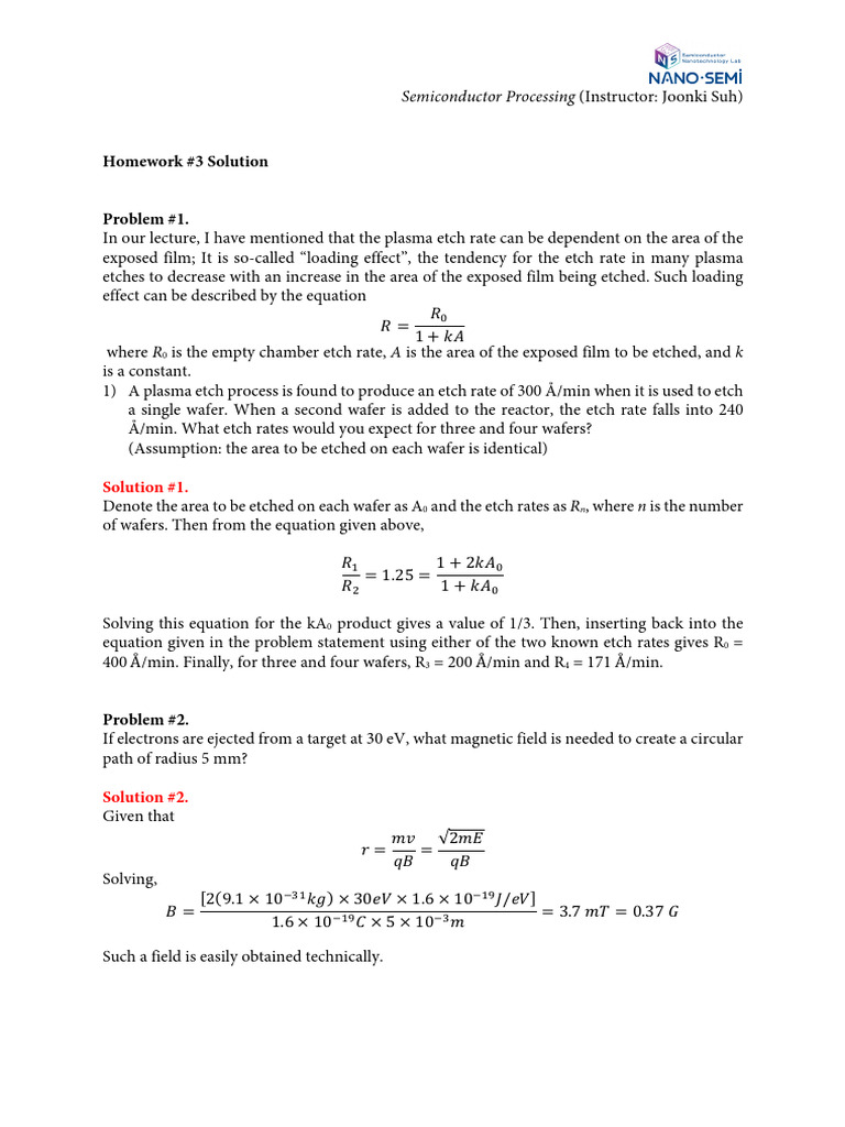 Homework#3 Solution | PDF
