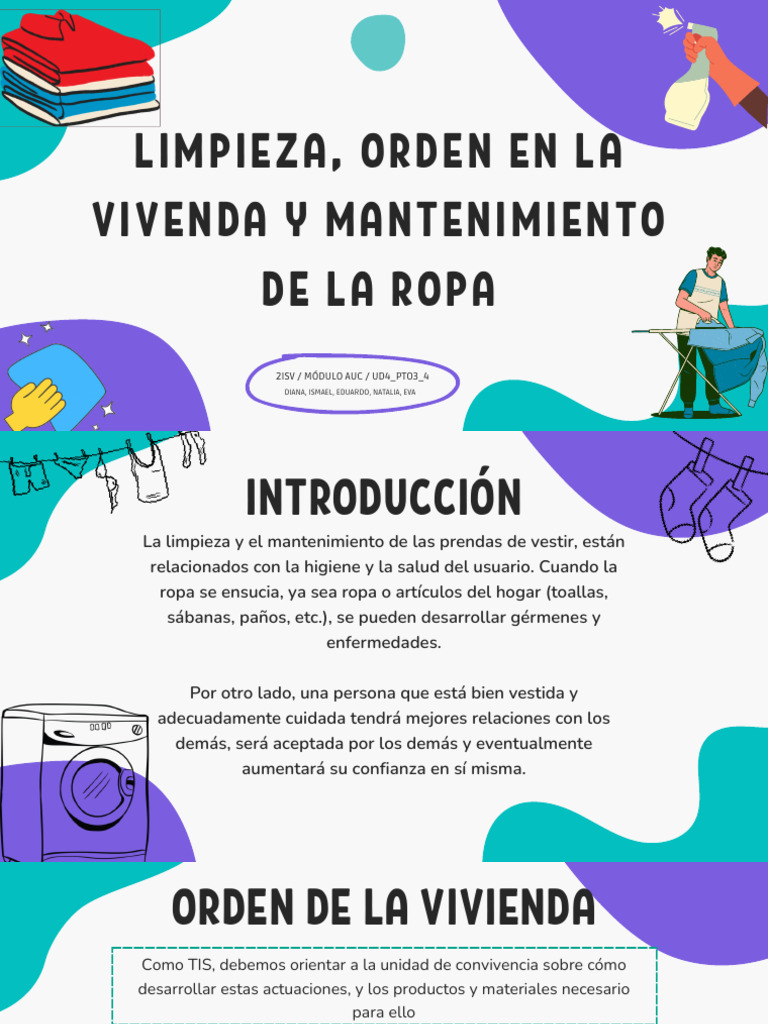 AUC Tema 4 Eva, Eduardo, Natalia, Diana, e Ismael | PDF | Lavadora | Ropa