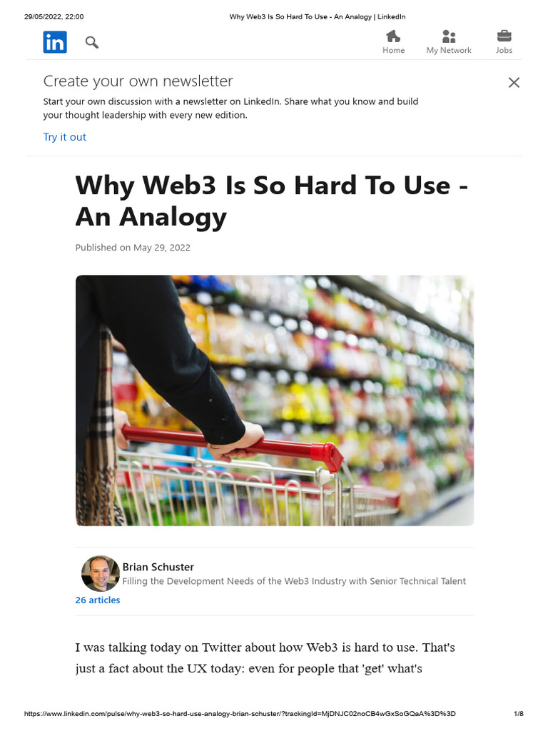 Why Web3 Is So Hard To Use - An Analogy - LinkedIn | PDF