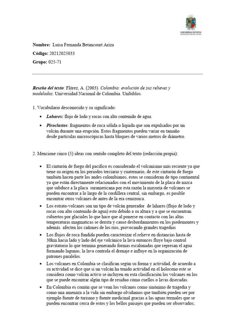 Reseña Del Capitulo 5 | PDF | Volcán | Lava